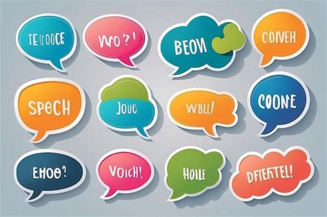 Premium Photo Differents Forms Of Speech Bubbles With Fresh Colors