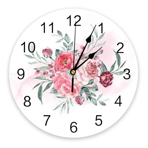 Blossom Sakura Japanese Cherry Tree Digital Wall Watch Mute Table Clock Wall Home R Living Room