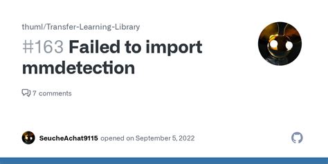 Failed To Import Mmdetection Issue Thuml Transfer Learning Library Github