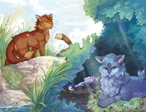 Bluestar Thistleclaw Snowfur Oakheart And Crookedstar Warrior Cats