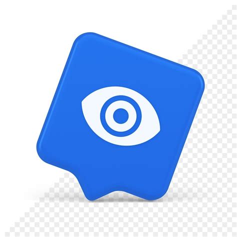 Premium Psd Eye Button Visibility Searching Optical Lens Web