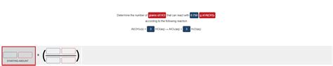 solved determine the number of grams of hcl that can react
