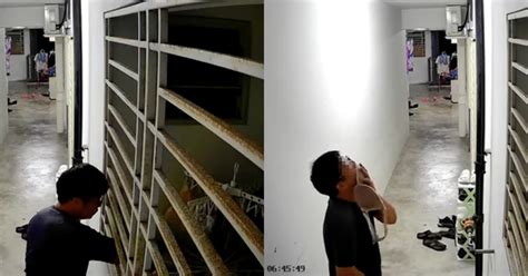 Man Caught On Cctv Sniffing Bra Masturbating In Penang Apartment Block
