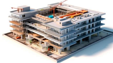 premium photo presentation of the bim model for the construction