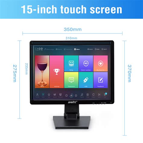 anmite 터치 tft lcd 모니터 pc 정전식 및 저항식 터치 스크린 pos 터미널 산업용 모니터용 led 디스플레이