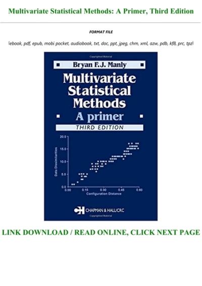 download [pdf] multivariate statistical methods a primer third