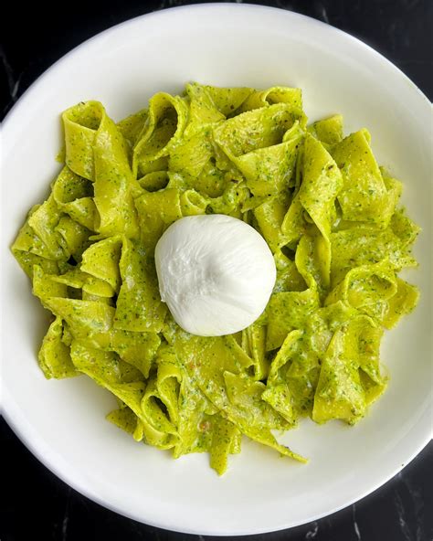 Pistachio Pesto Pasta With Burrata Crafty Cookbook