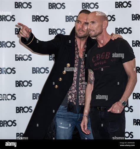 Musicians Matt Goss And Luke Goss Pose For Photographers During A Photo Call After A Press