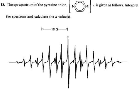 Solved 18 The Uv Spectrum Of The Pyrazine Anion Is Given As Follows Interpret The Spectrum