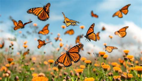 Premium Photo A Spectacular Scene Of Monarch Butterflies During Their