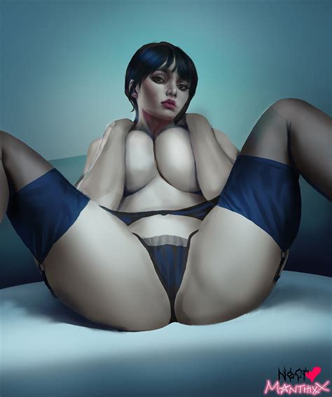 Rule 34 Black Hair Busty Female Female Focus Female Only Goth Goth Girl Hourglass Figure Jenna