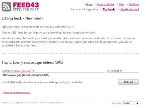 how to create custom rss feeds ghacks tech news