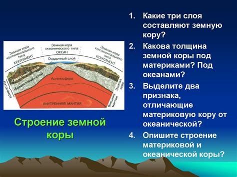 Строение и движения земной коры Гипотезы происхождения материков и впадин океанов презентация