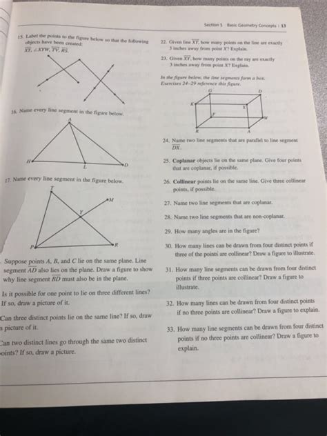 Solved I Section Basic Geometry Concepts Section Chegg Com
