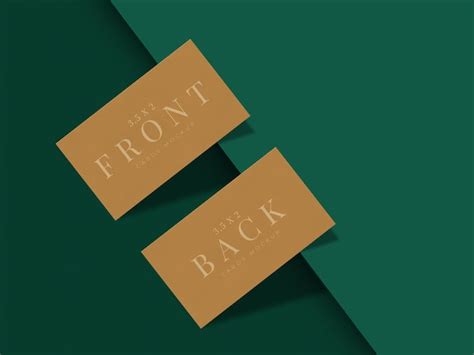 프레젠테이션 브랜딩 기업 정체성 그림자 오버레이가있는 개인용 현대 명함 목업 디자인 프리미엄 Psd 파일