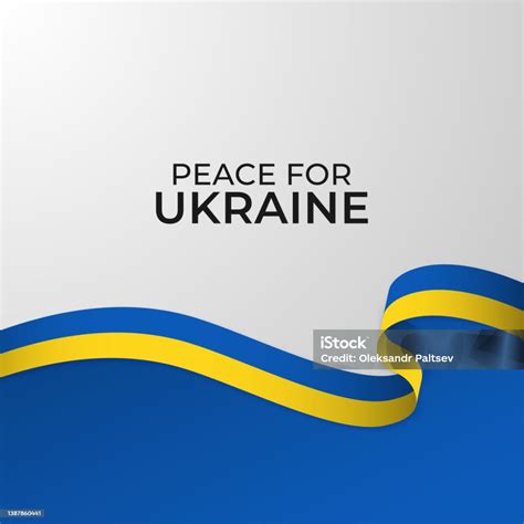 국기의 색상에 리본 우크라이나에 대한 평화 우크라이나에서 전쟁을 중지합니다 0명에 대한 스톡 벡터 아트 및 기타 이미지 0명 개념 개념과 주제 Istock