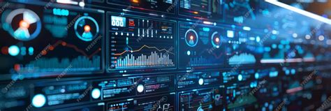 Premium Photo A Hightech Computer Screen Displaying A Detailed Network Monitoring Dashboard