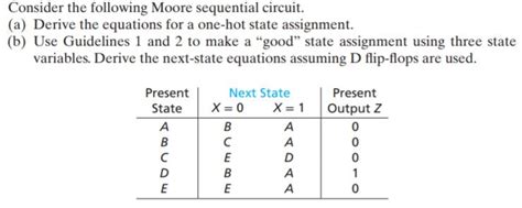 Solved Consider The Following Moore Sequential Circuit A Chegg