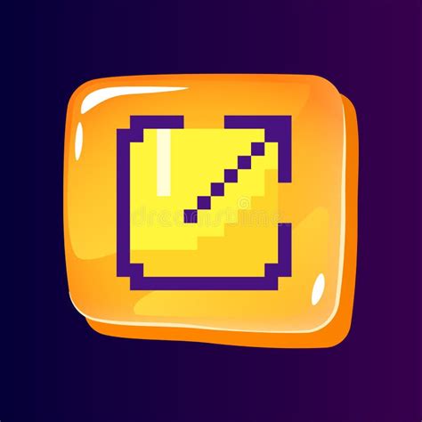 Size Expand Glossy Ui Button With Pixelated Color Icon Stock Vector Illustration Of Control