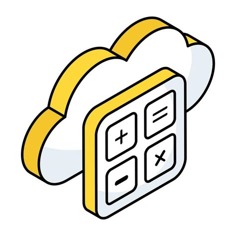 an icon design of cloud calculator 23524570 vector art at vecteezy