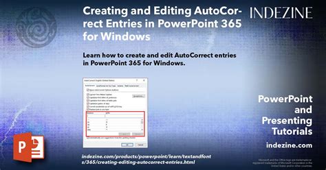 Creating And Editing AutoCorrect Entries In PowerPoint For Windows
