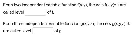 Solved For A Two Independent Variable Function F X Y The Chegg Com