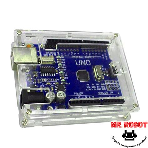 Корпус кейс для Arduino Uno R3 прозорий Mr Robot