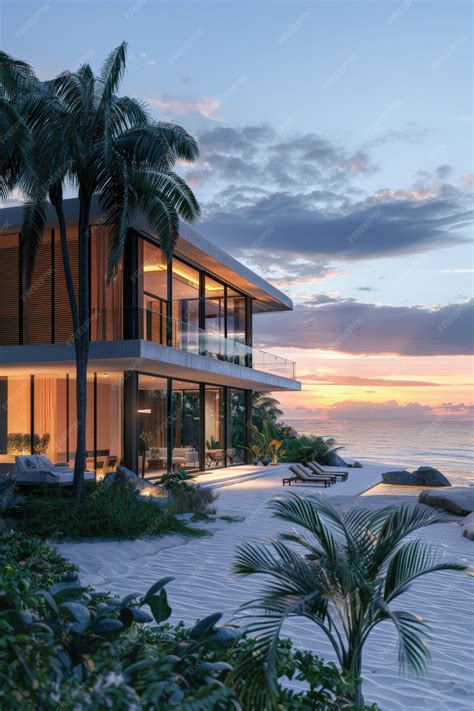 Blick Auf Eine Luxuriöse Villa Mit Modernem Architektonischem Design Ki Generiertes Bild