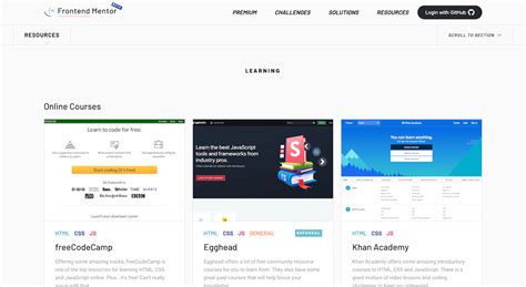 Frontend Mentor Curated List Of Front End Resources