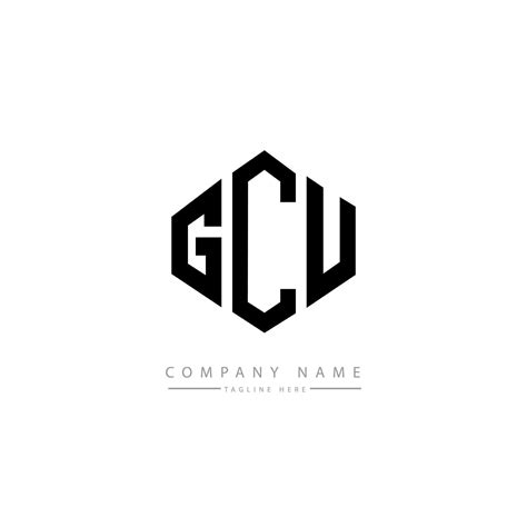 Diseño De Logotipo De Letra Gcu Con Forma De Polígono Gcu Polígono Y