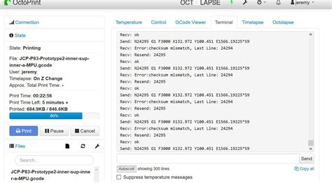 Checksum Mismatch Monoprice Maker Ultimate V2 R Octoprint