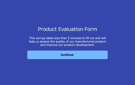 Product Evaluation Form Template Visme