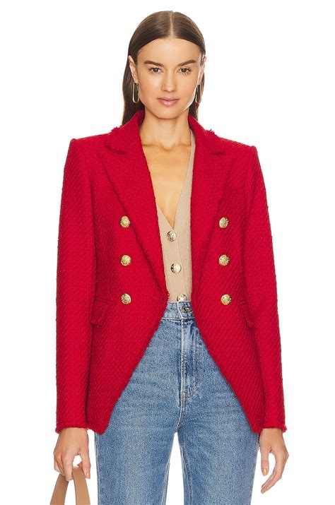 Veronica Beard Miller Dickey Jacket In Nantucket Red Revolve