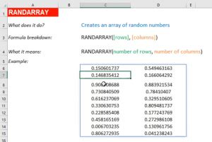 RANDARRAY Formula In Excel MyExcelOnline
