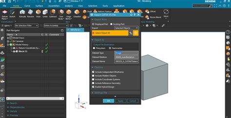 Is There Any Way To Edit The Dataset Type In Export Catia V5 Dialog Box