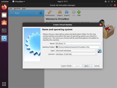 How To Install Windows In VirtualBox In Linux Make Tech Easier