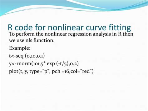 Non Linear Curve Fitting Ppt