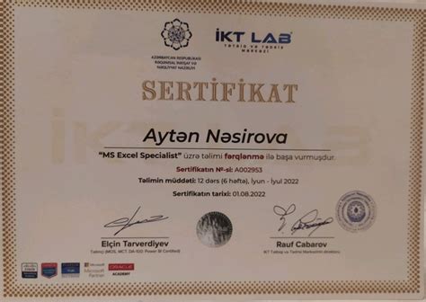 Aytan Nasirova On Linkedin Tesekkur Ikt Lab Tesekkur Elchin Tarverdiyev