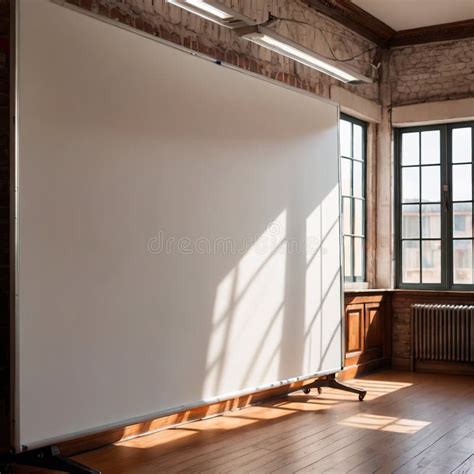 Blank Empty Whiteboard For Customizable Written Message In Retro