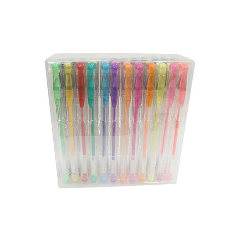 48pcs Glitter Pennen Set Vullingen Metallic Pastel Grandado