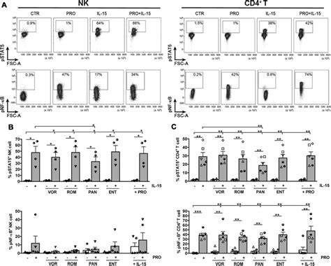 Induction Of Pstat5 And Pnf κb⁺ In Il 15lra Treated Nk And Cd4⁺ T