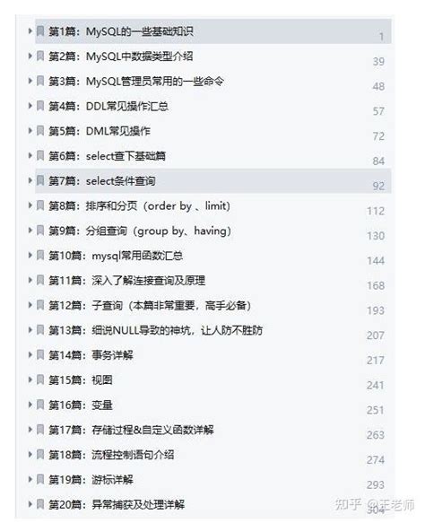 超全mysql学习笔记，416页满满干货，看完再也不怕学不会了 知乎