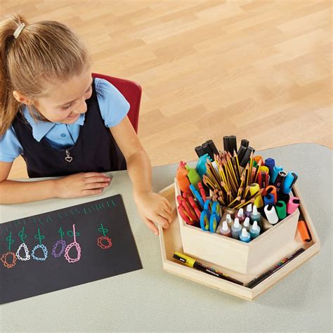 Tts Lazy Susan Wooden Classroom Tidy Desk Storage Tts