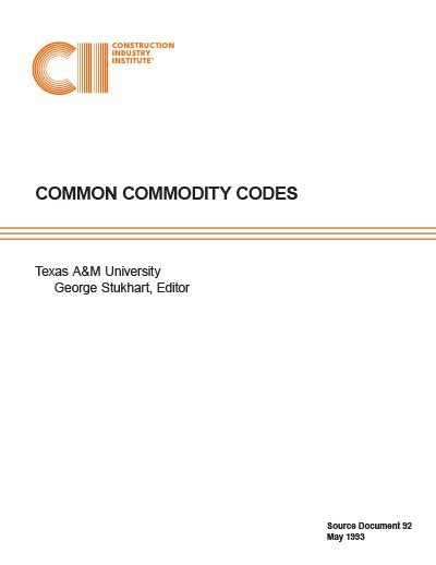 Common Commodity Codes