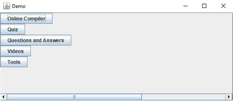 Display Only The Horizontal Scrollbar In Java
