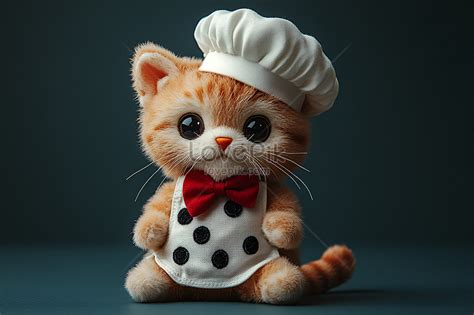 모자를 쓴 고양이 셰프