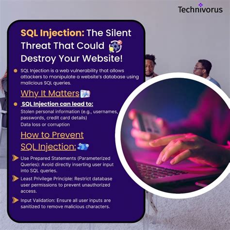 Cybersecurity Sqlinjection Websecurity Dataprotection Techsafety