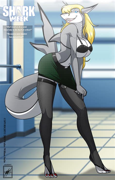 Shark Week Naughty Student Shark Garl By Wsache On DeviantArt
