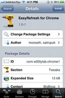 Add A Refresh Stop Button To The Address Bar In Chrome For IPhone