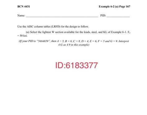 solved use the aisc column tables lrfd for the design to